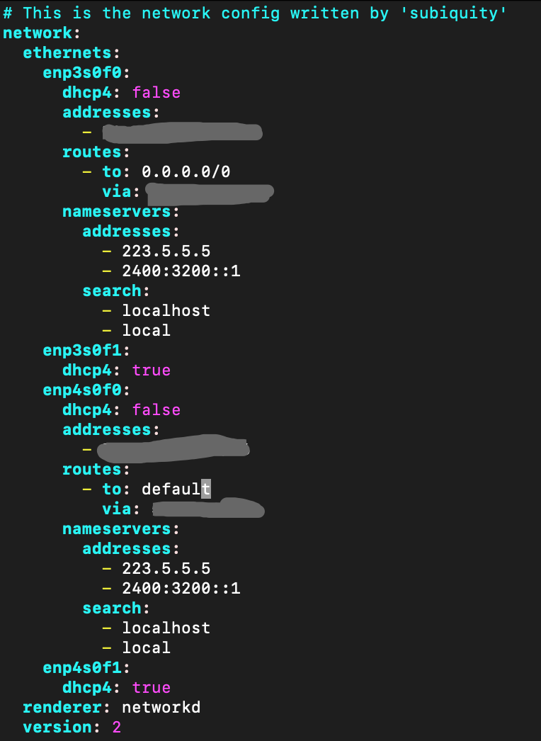 Ubuntu 22.04 Netplan 配置网络｜静态IP｜多网卡｜路由策略 - Horace的小站